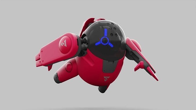 DRONE BOT R-500 RIGGED 3D model rigged | CGTrader