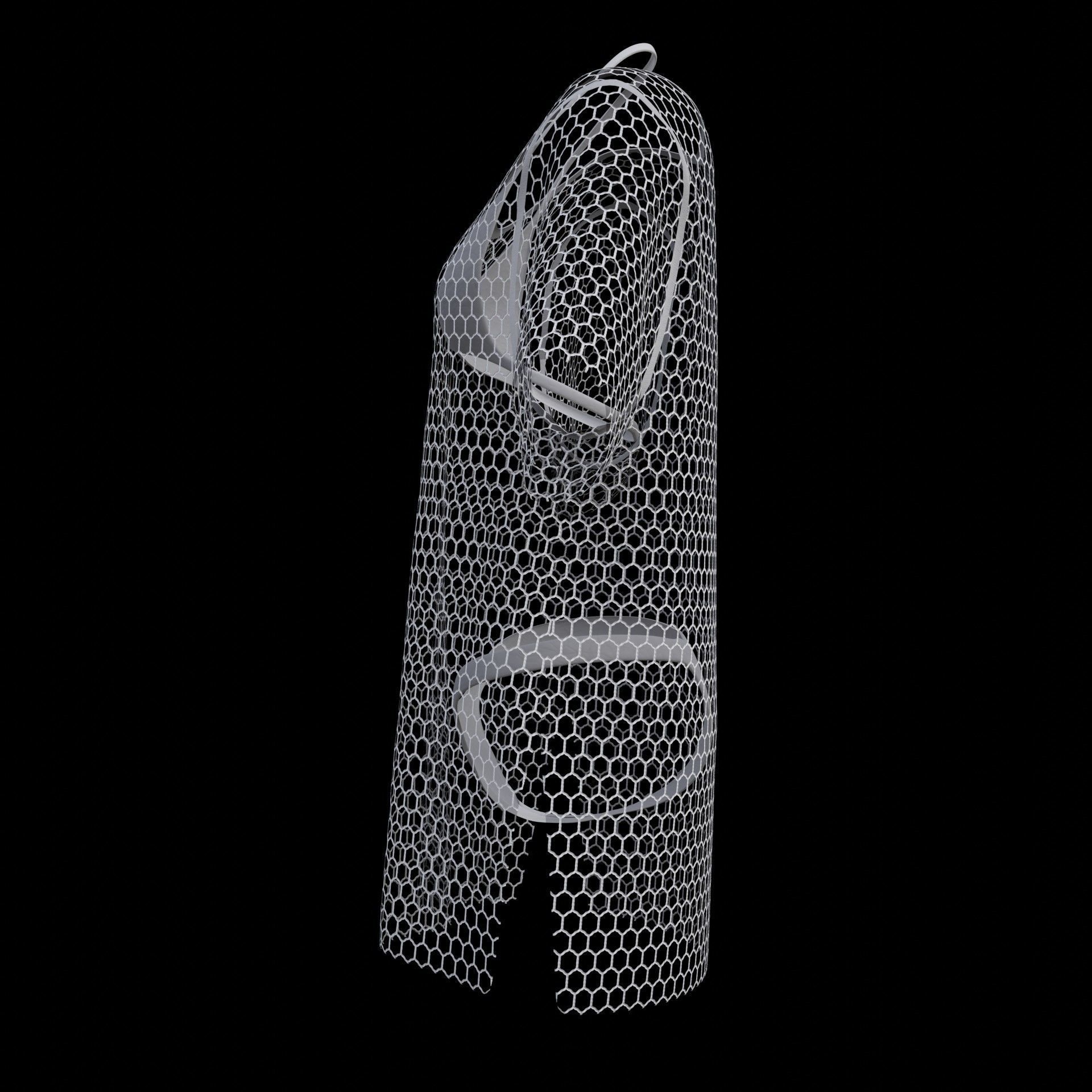 3D model female swimsuit outfit - Bikini set and crotchet cover top VR ...