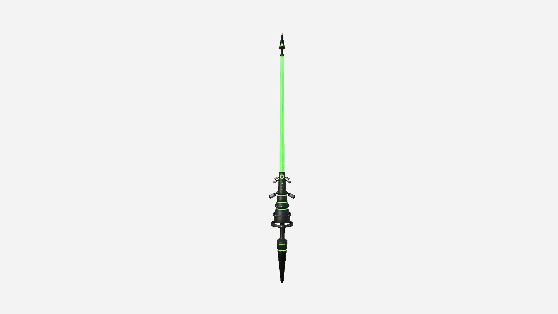 3D model SciFi War Lance A03 Black Green - Sci Fi Weapon Design VR / AR ...