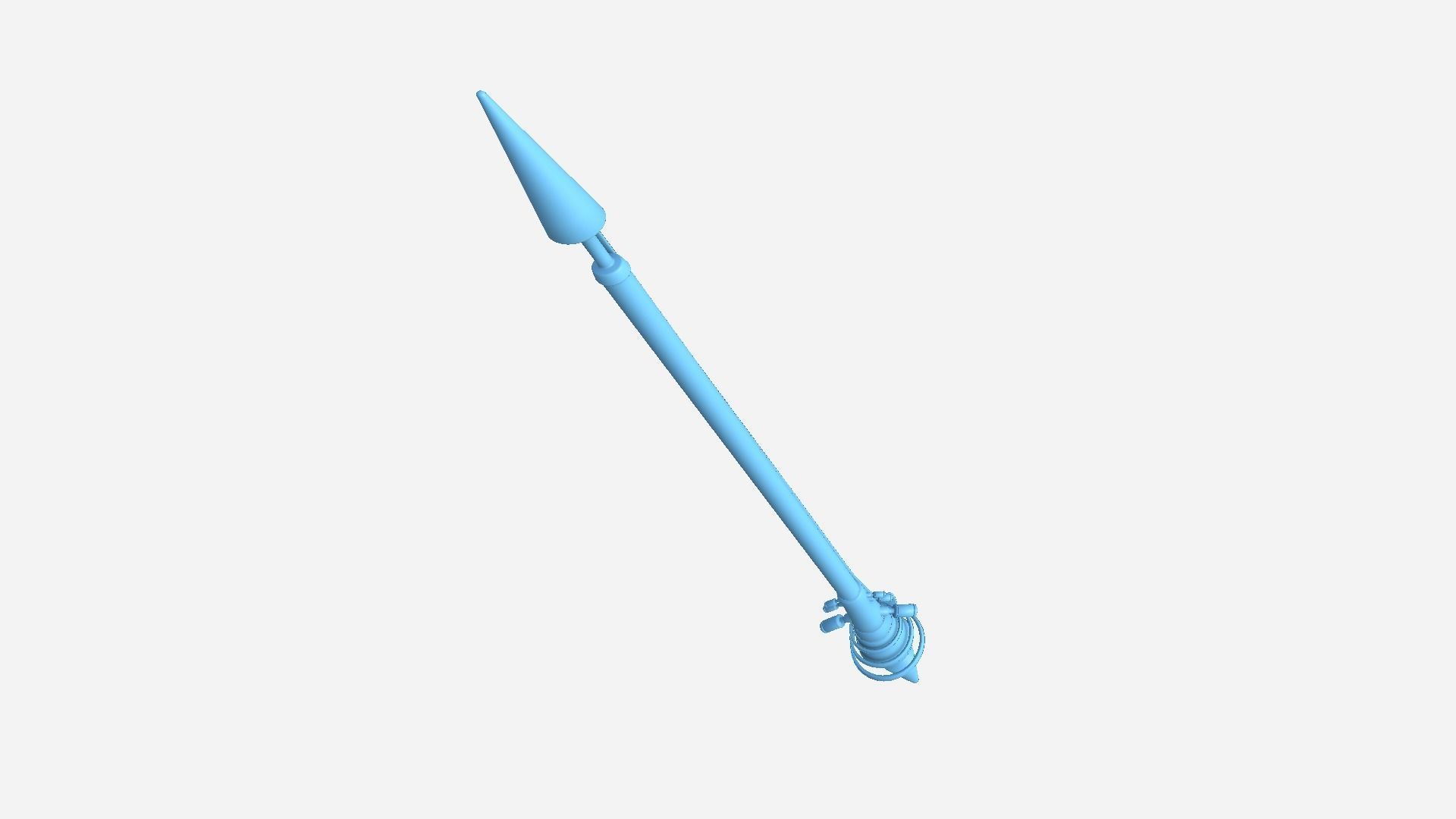 3D model SciFi War Lance A04 Red Black - Sci Fi Weapon Design VR / AR ...