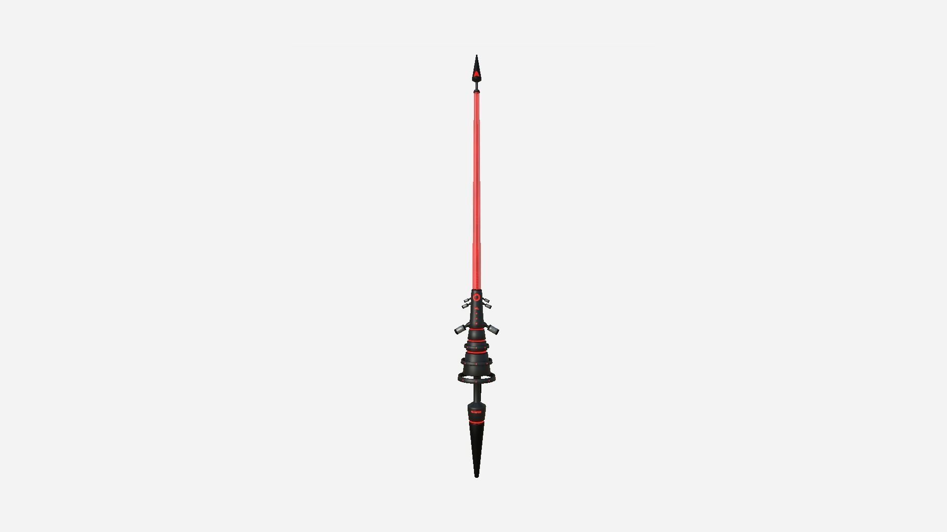 3D model SciFi War Lance A04 Red Black - Sci Fi Weapon Design VR / AR ...
