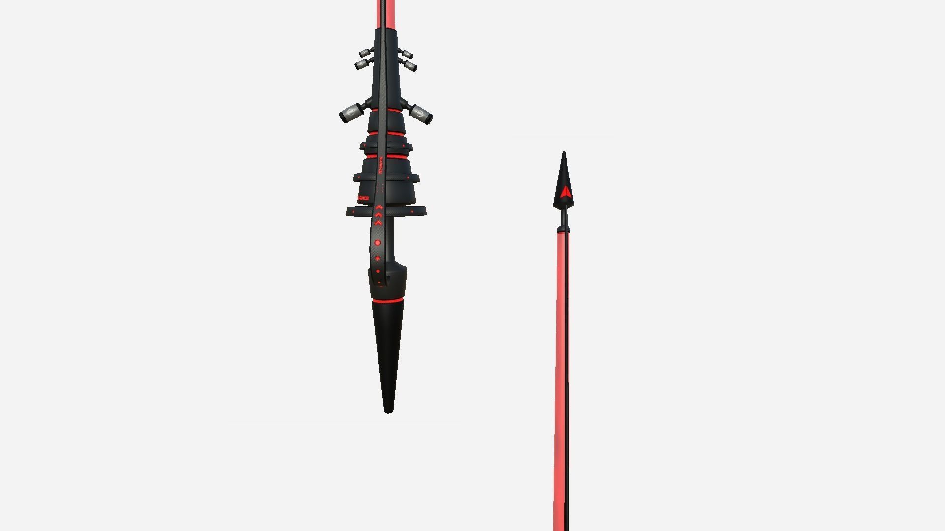 3D model SciFi War Lance A04 Red Black - Sci Fi Weapon Design VR / AR ...