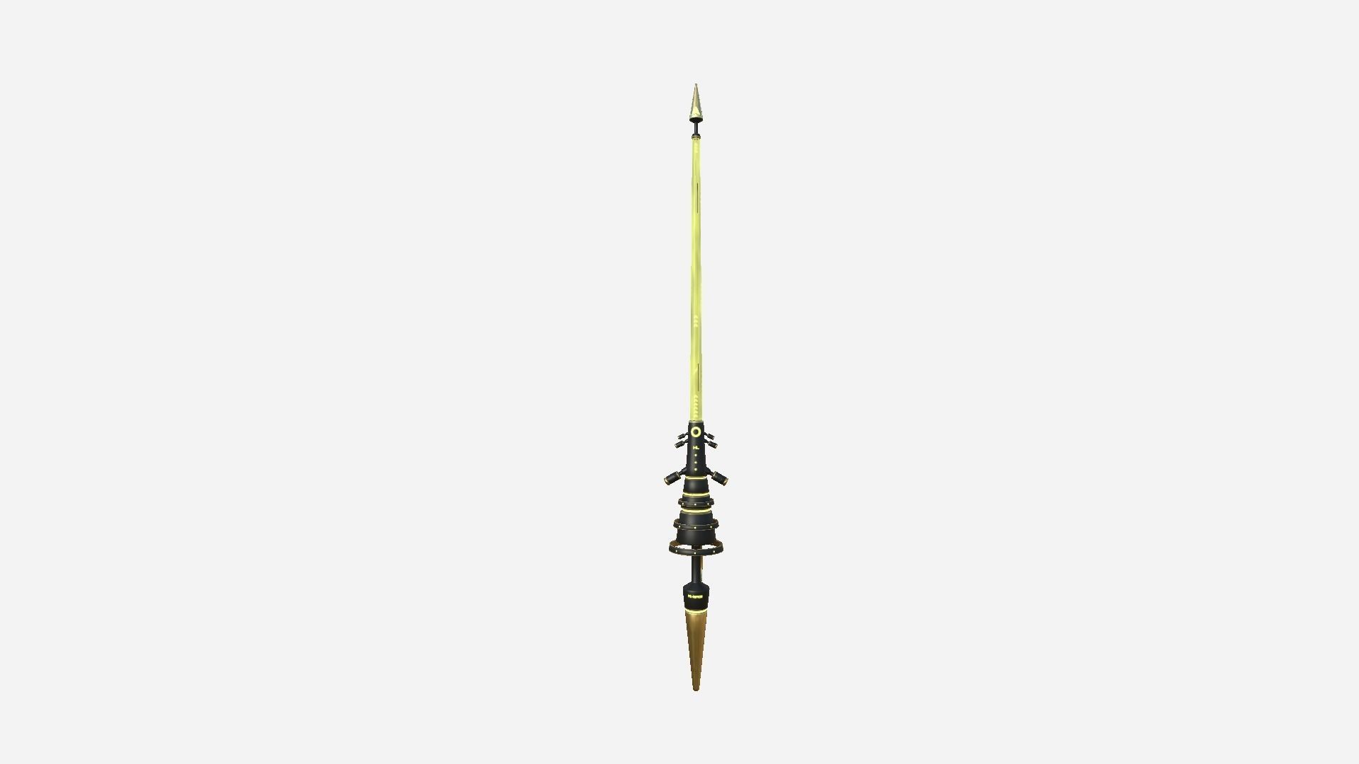 3D model SciFi War Lance A05 Black Yellow - Sci Fi Weapon Design VR ...