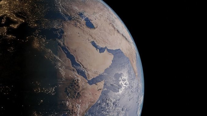 Realistic Earth Blender Cycles 3D model animated | CGTrader