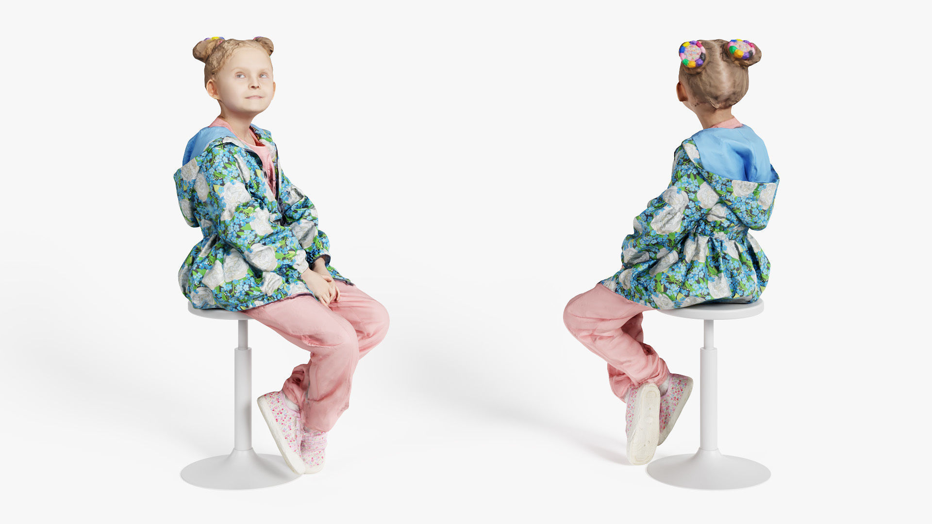 3D model Child Girl Sitting Ks00030 VR / AR / low-poly | CGTrader