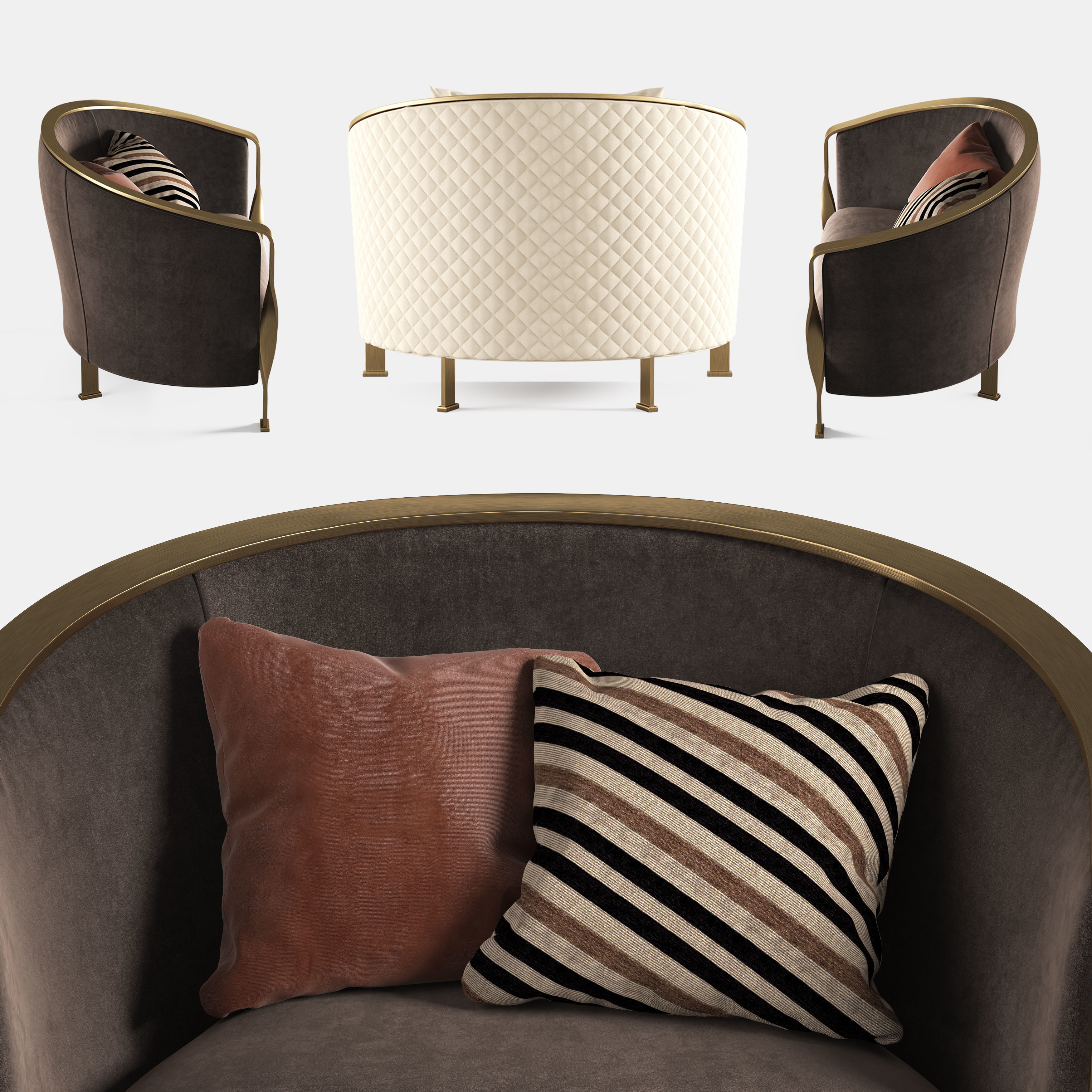 Rugiano Paris Armchair 3D model | CGTrader