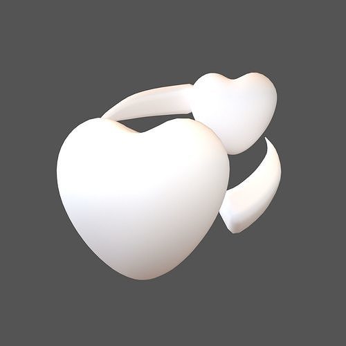 3D model Revolving Hearts v1 004 VR / AR / low-poly | CGTrader