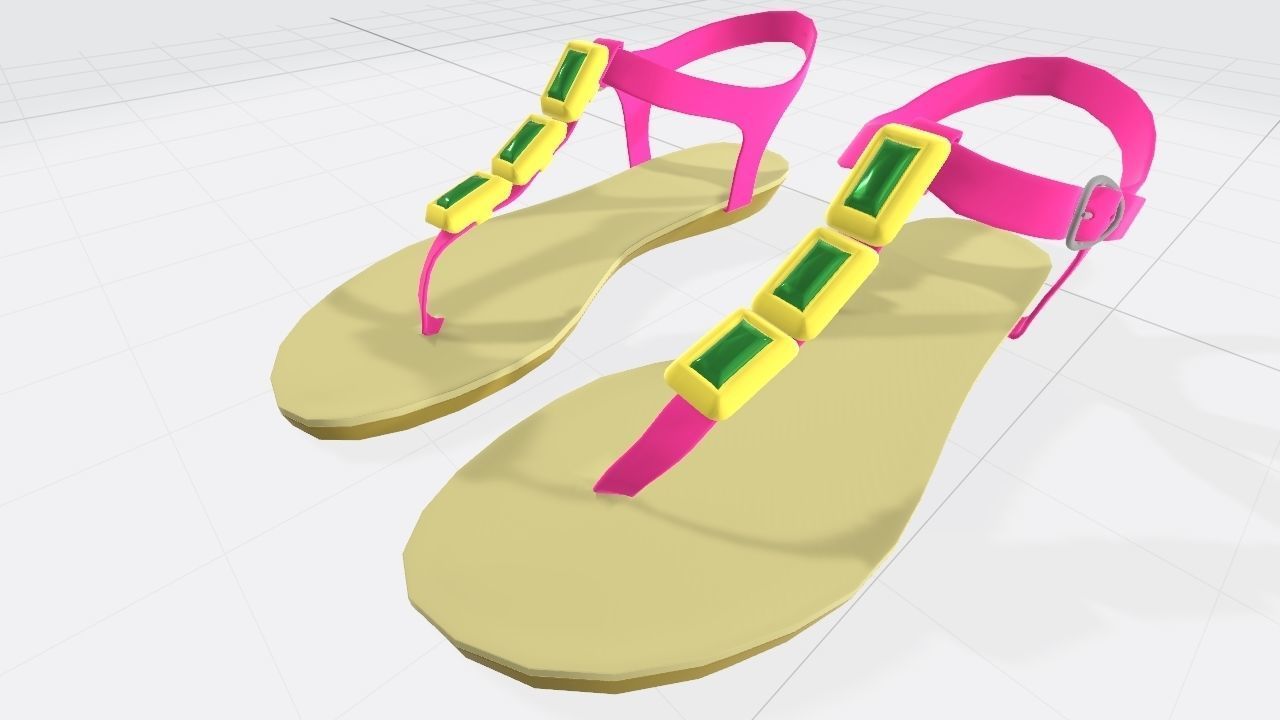 Female Sandals 3D model | CGTrader