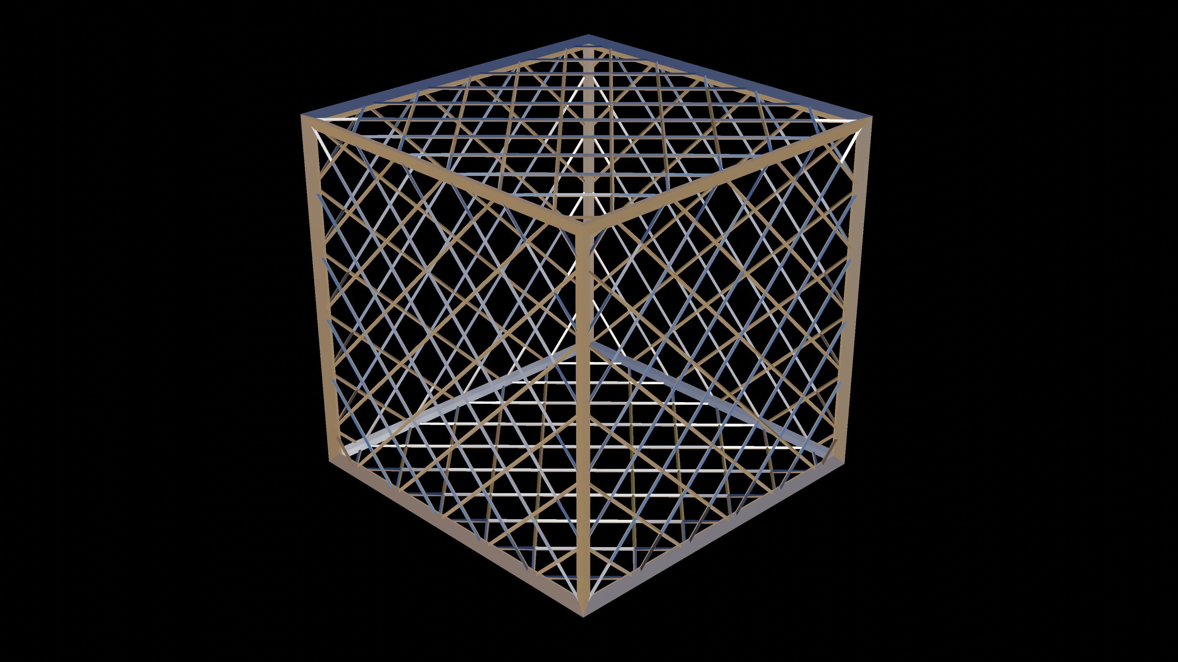 3D model Cubical Cage 3d Model VR / AR / low-poly | CGTrader