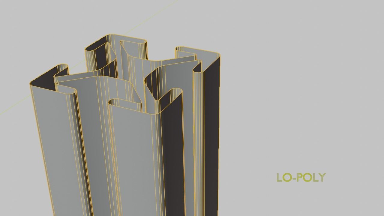 8020 25mm 4-slot extrusion 3D model | CGTrader