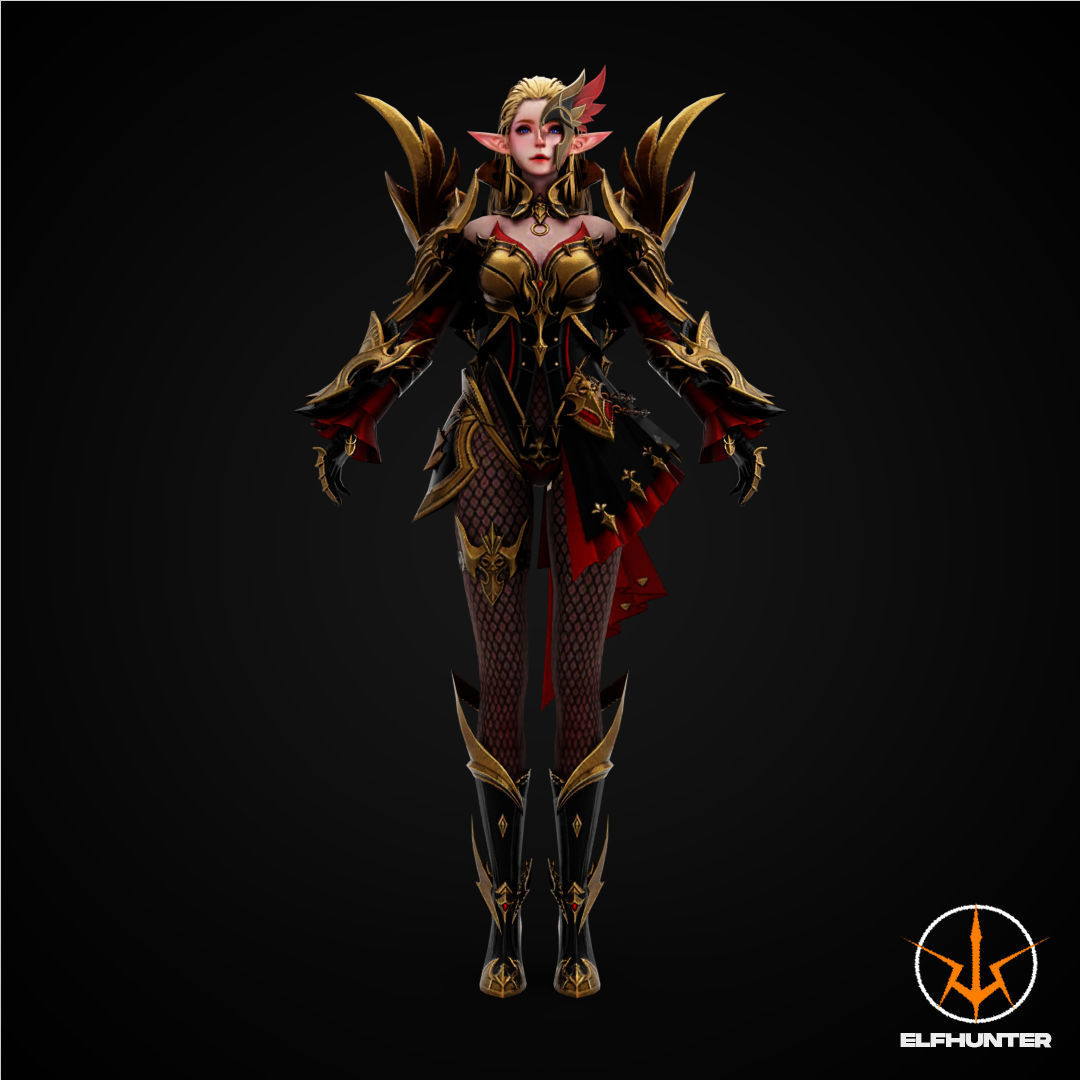 3D model EXCLUSIVE EDITION RIGGED CHARACTER ELF CULTS VR / AR / low ...