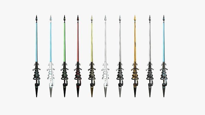 10 SciFi War Lances A Collection - Sci Fi Weapon Design VR / AR / low ...