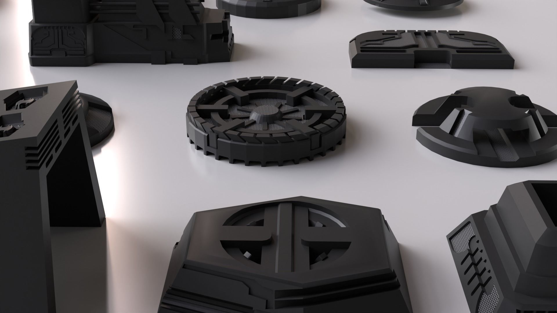 3D model Sci-Fi Futuristic Style Hard Surface Assets VR / AR / low-poly ...