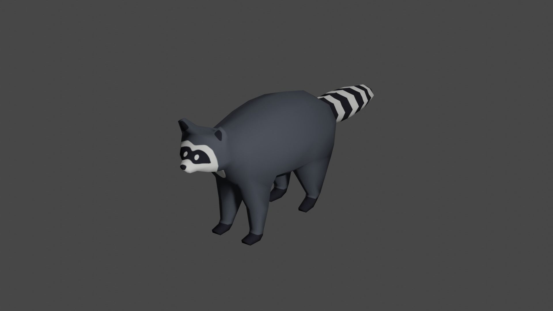 Low poly raccoon free VR / AR / low-poly 3D model rigged | CGTrader