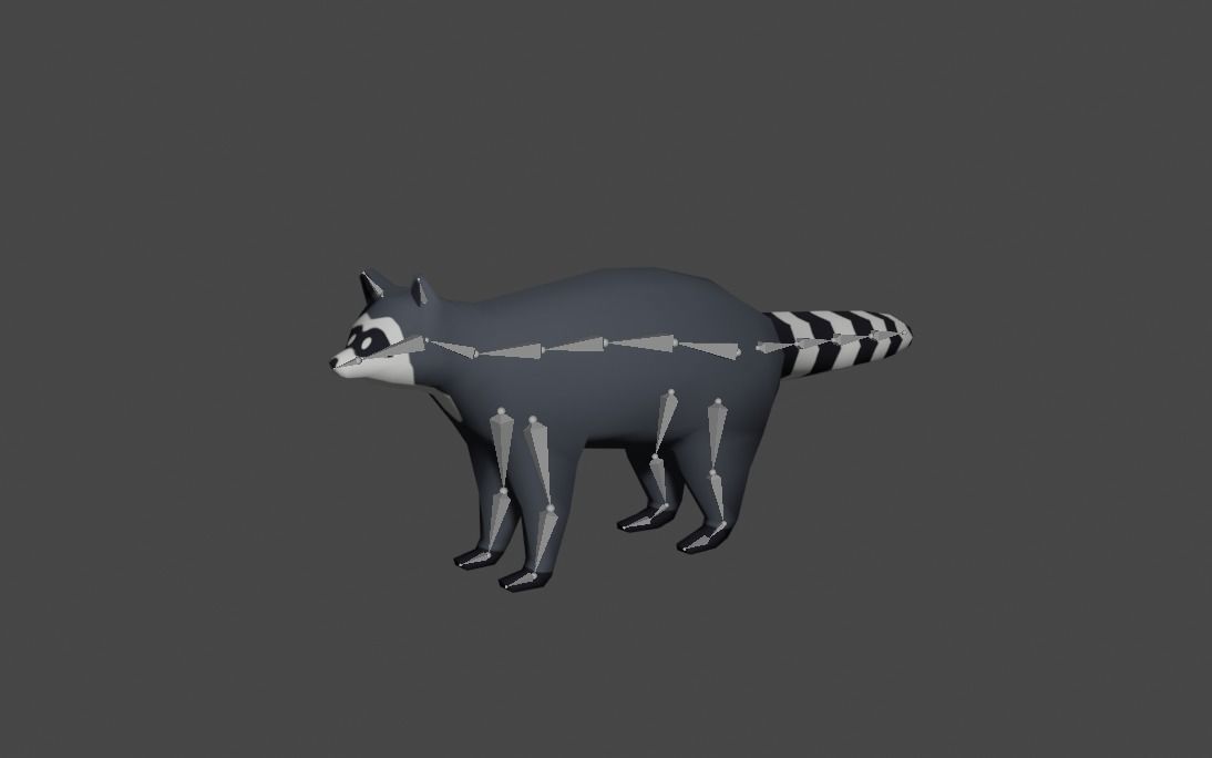 Low poly raccoon free VR / AR / low-poly 3D model rigged | CGTrader
