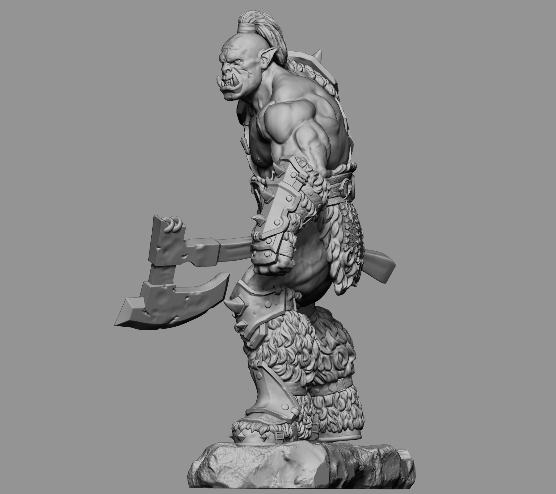 Orc Warrior 3D model 3D printable | CGTrader