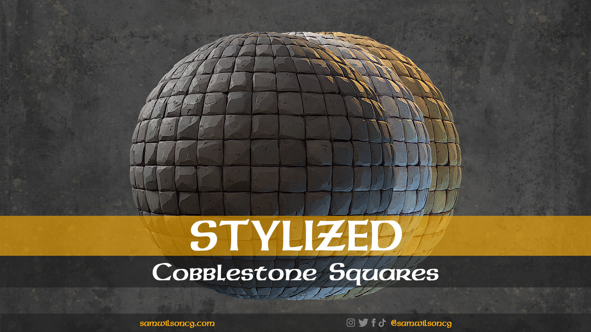 Texture Stylized Cobblestone Squares - PBR Tile Material - Game Ready ...