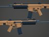 3D Model Collection Modern Rifles Pack vol 01 - Low Poly Game Ready VR ...