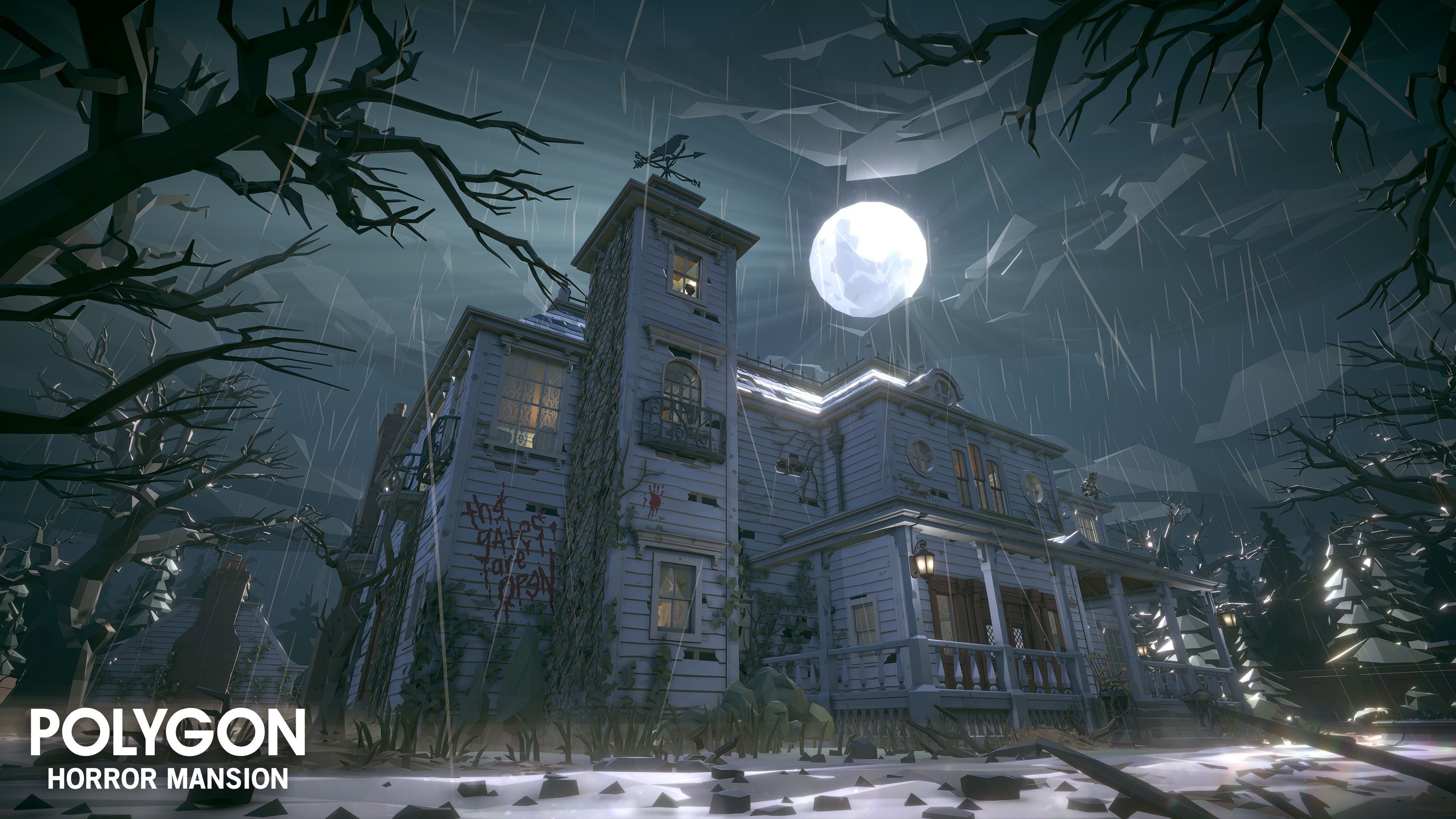 3D model POLYGON - Horror Mansion VR / AR / low-poly | CGTrader