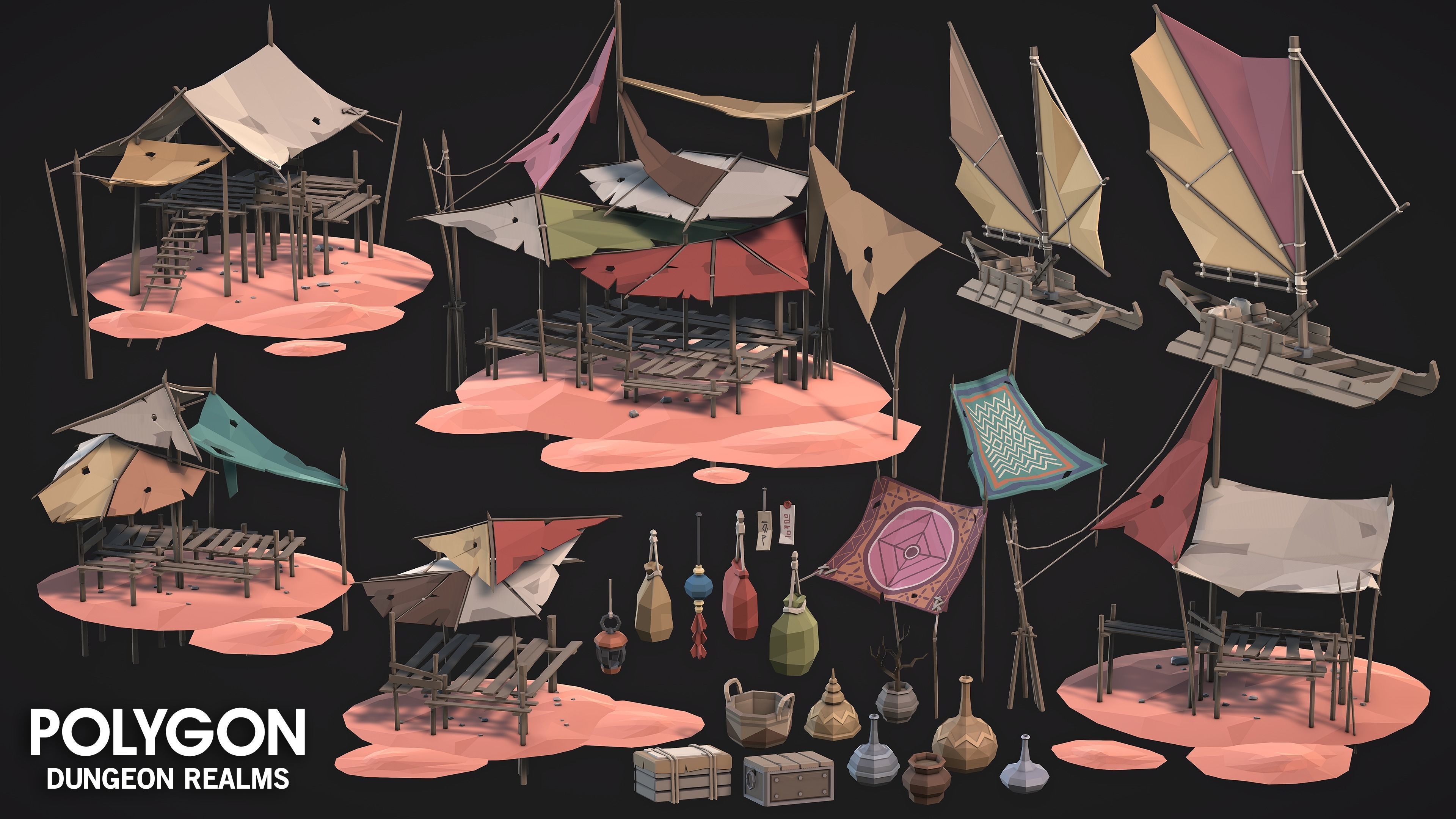 3D model POLYGON Dungeon Realms VR / AR / low-poly | CGTrader