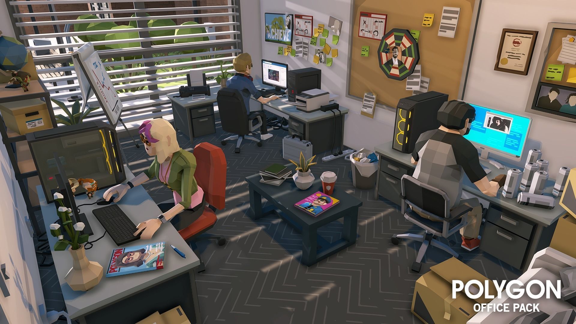 3D model POLYGON - Office VR / AR / low-poly | CGTrader