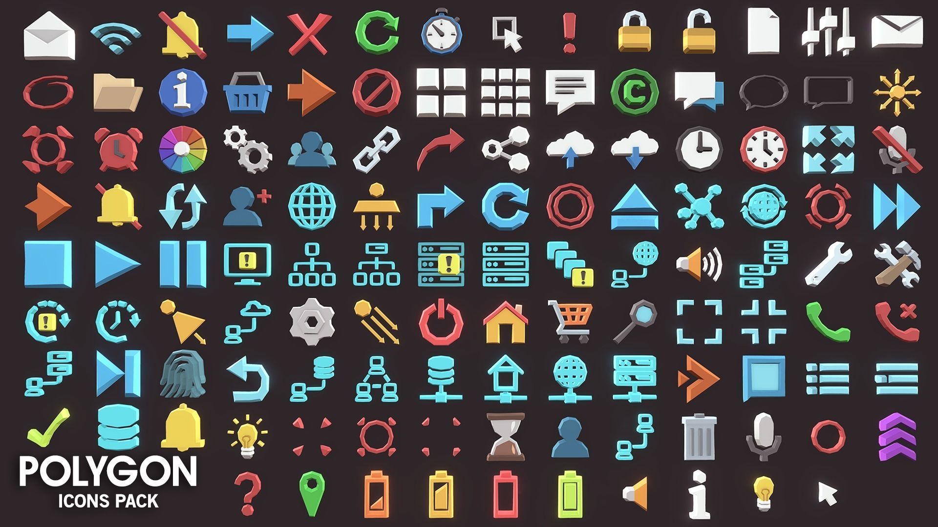 3D model POLYGON - Icons Pack VR / AR / low-poly | CGTrader