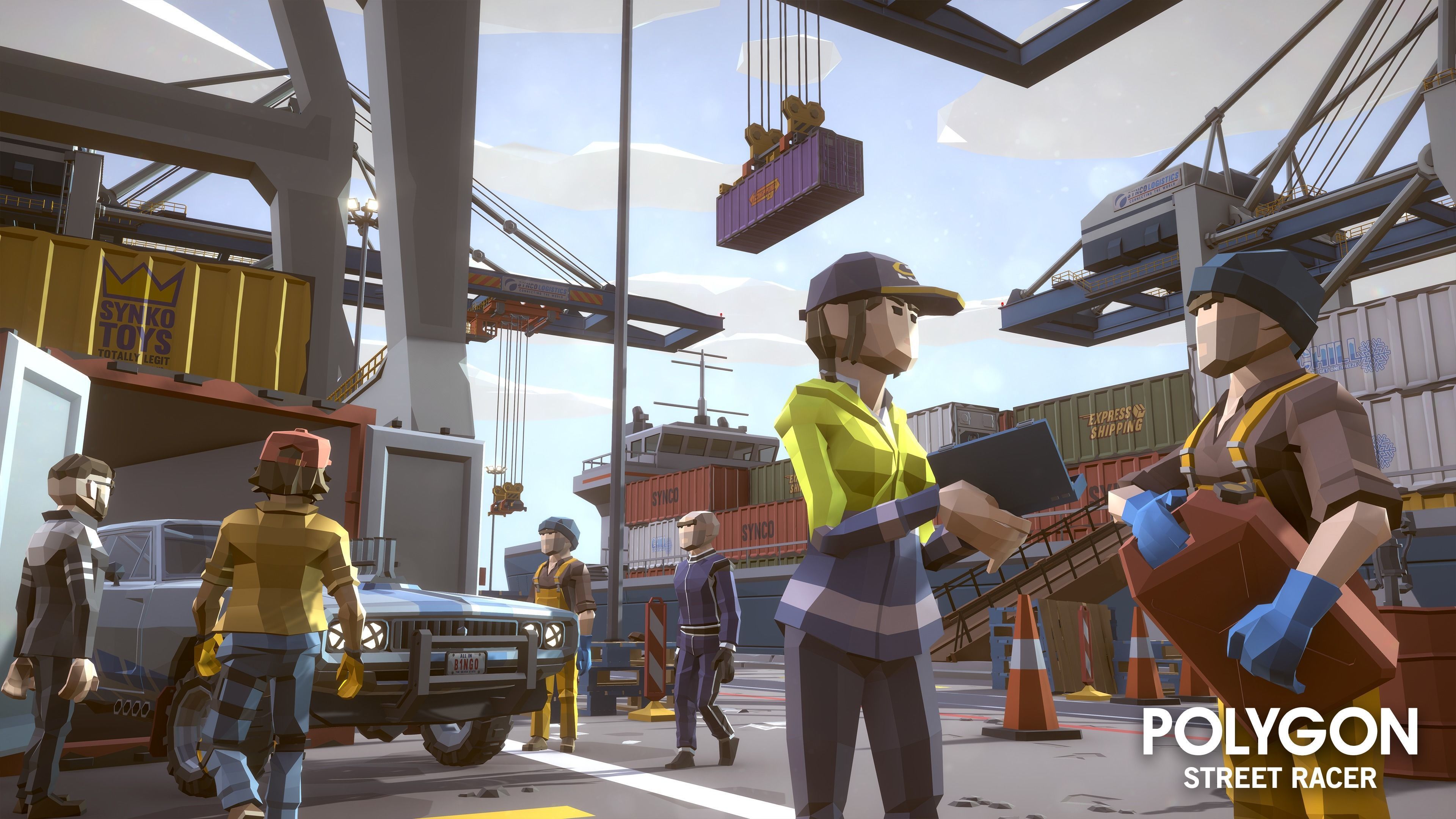 3D model POLYGON - Street Racer VR / AR / low-poly | CGTrader