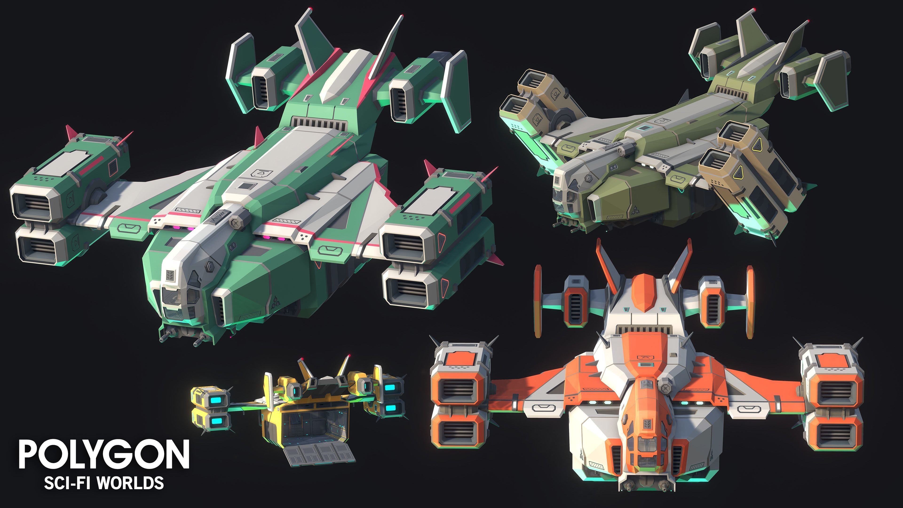 3D model POLYGON - Sci-Fi Worlds VR / AR / low-poly | CGTrader