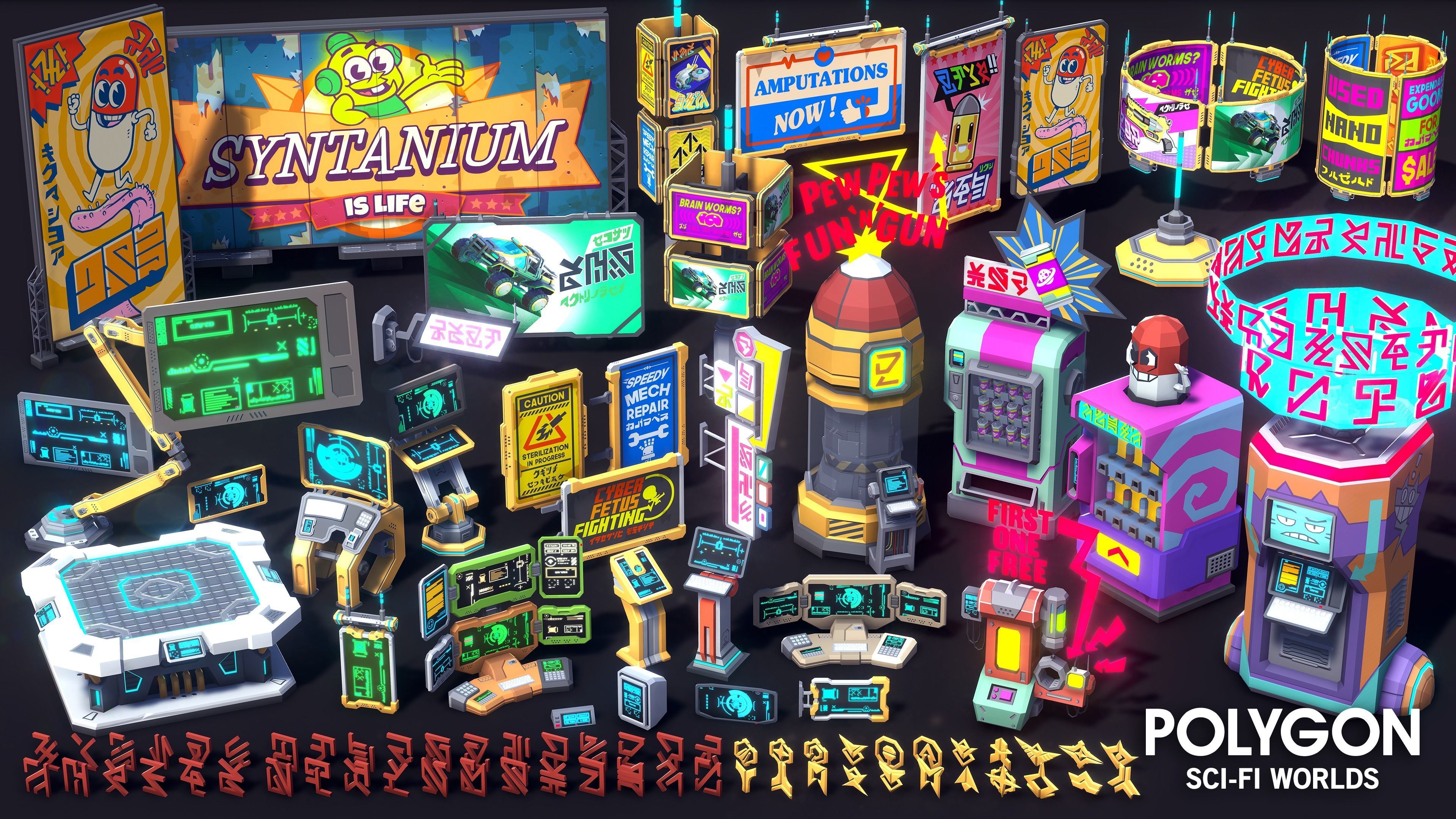 3D model POLYGON - Sci-Fi Worlds VR / AR / low-poly | CGTrader