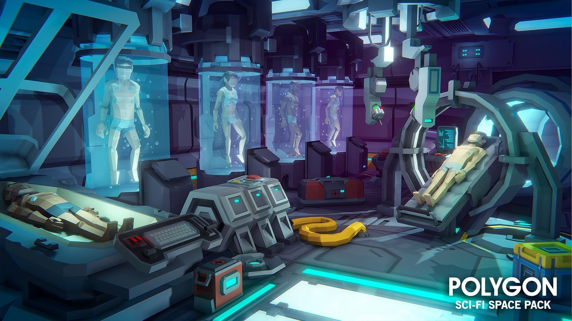 3D model POLYGON - Sci-Fi Space VR / AR / low-poly | CGTrader