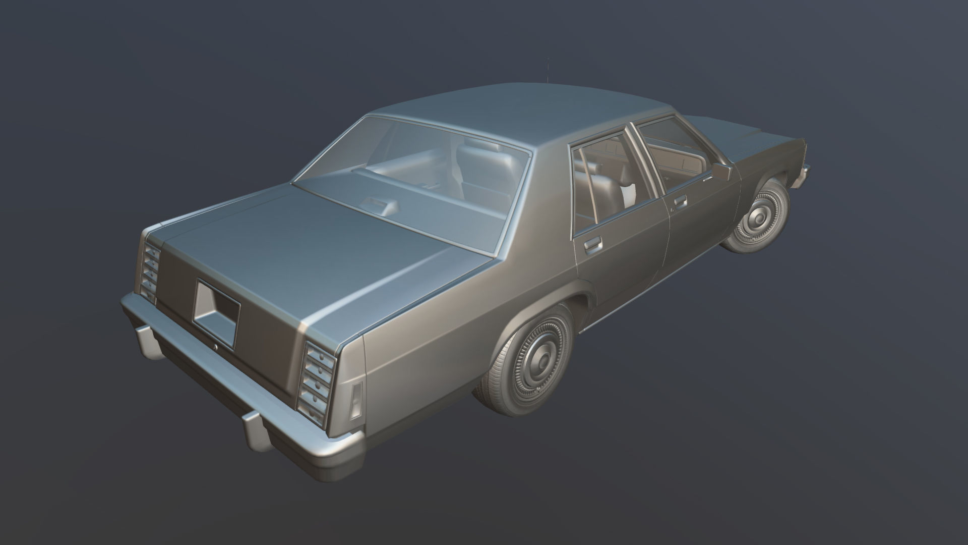 3D model 80s Sedan VR / AR / low-poly | CGTrader