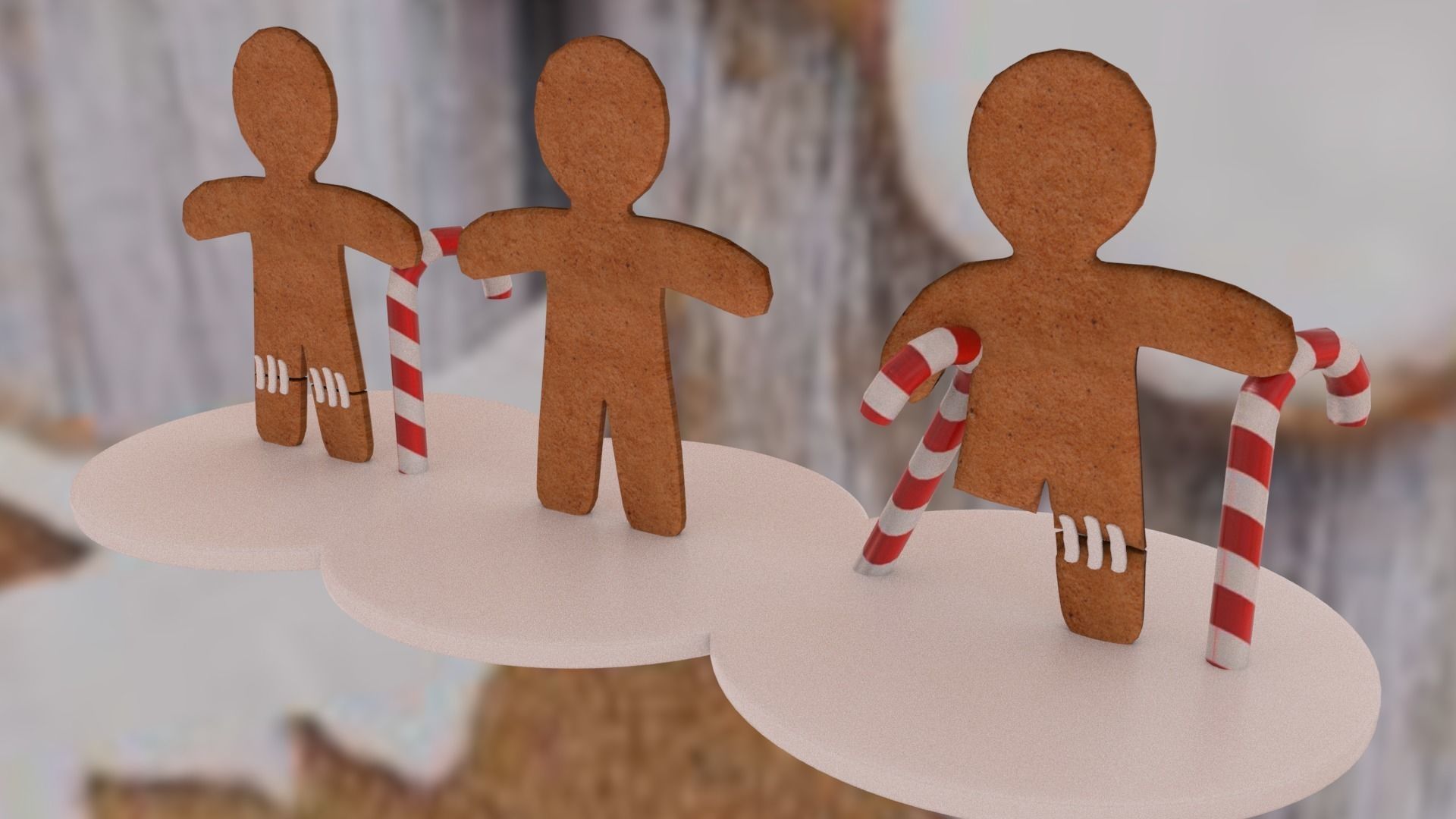 Christmas Gingerbread Man pack 3D model 3D printable | CGTrader
