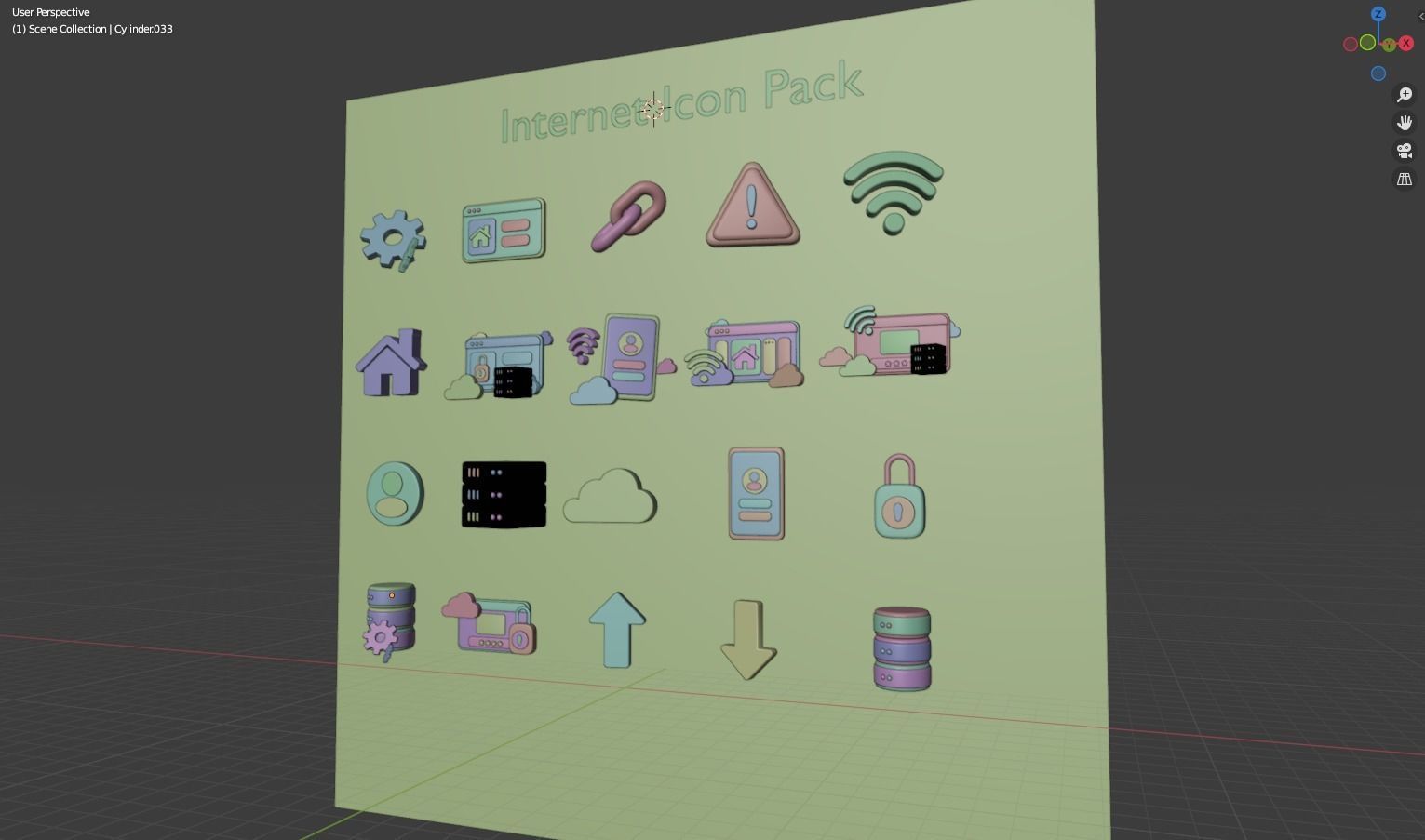 3D model Low Poly Internet Icon Pack 3D Model VR / AR / low-poly | CGTrader
