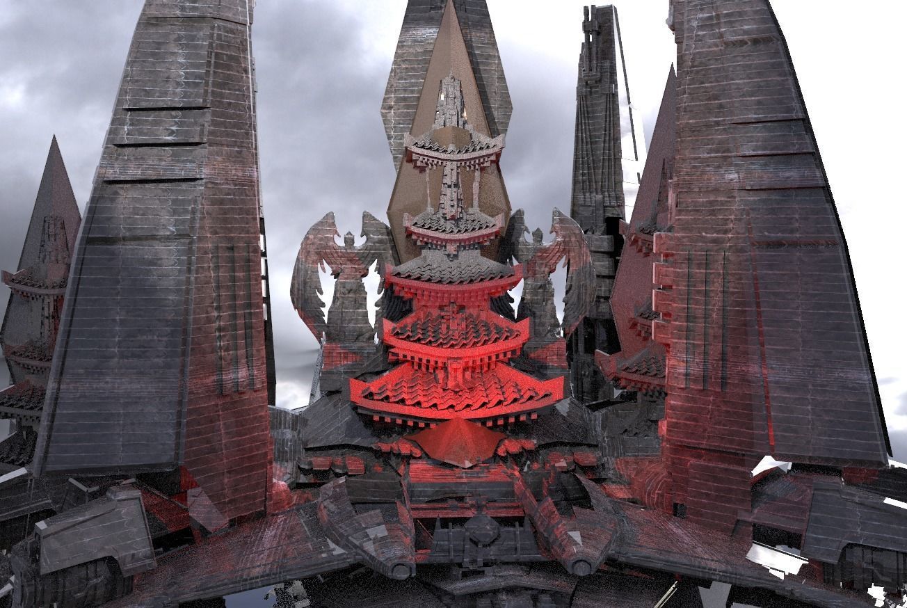 Cyberpunk Chancellor Emperor Towers 3D model | CGTrader