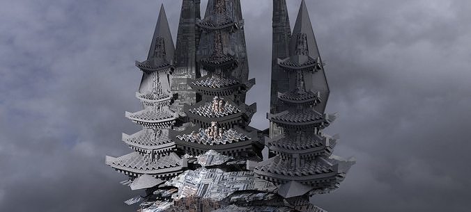 Future Emperor Towers 2 Towers 3 3D model | CGTrader
