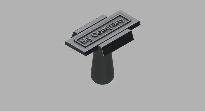 Stamp with removable Plate 3D model 3D printable | CGTrader