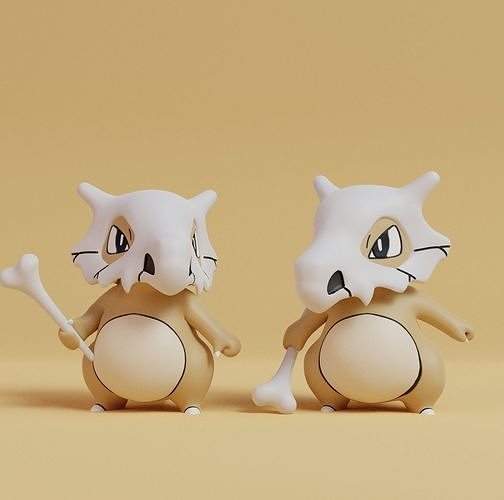 Pokemon - Cubone with 2 poses 3D model 3D printable | CGTrader