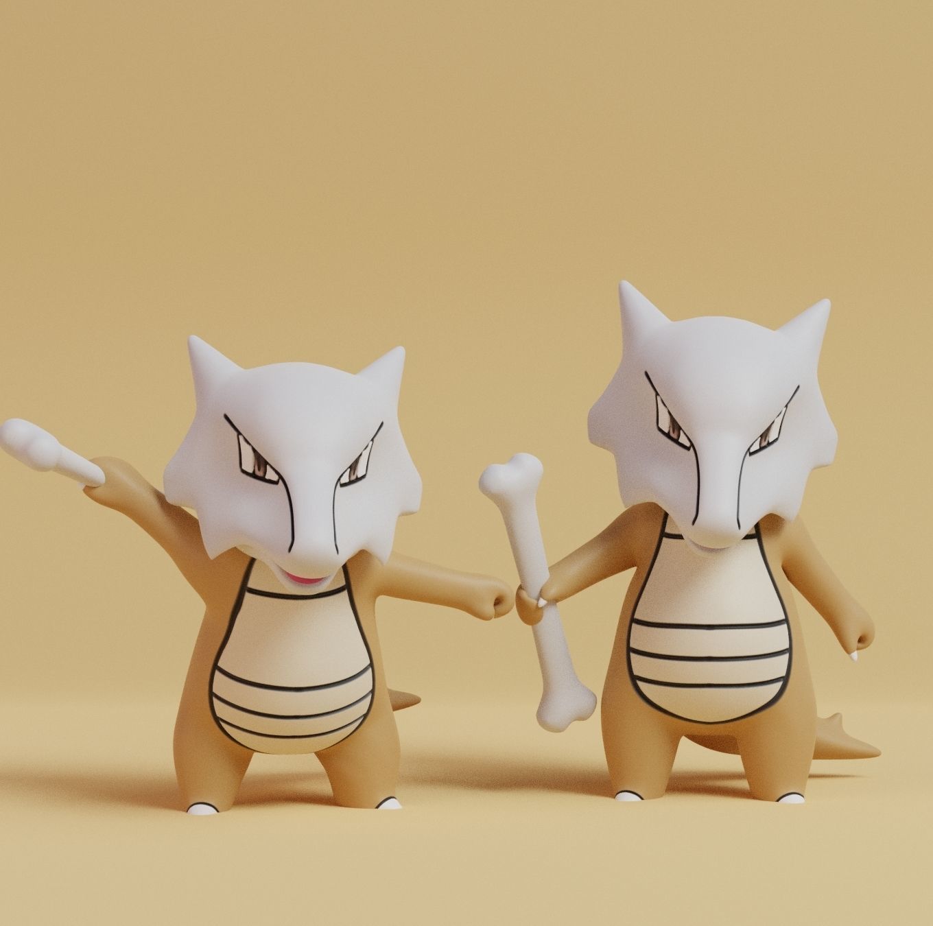 Pokemon - Marowak with 2 poses 3D model 3D printable | CGTrader