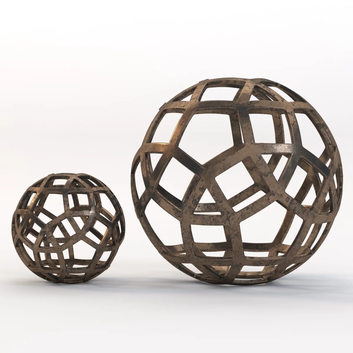 Geo Large Decorative Metal Ball 3D model | CGTrader