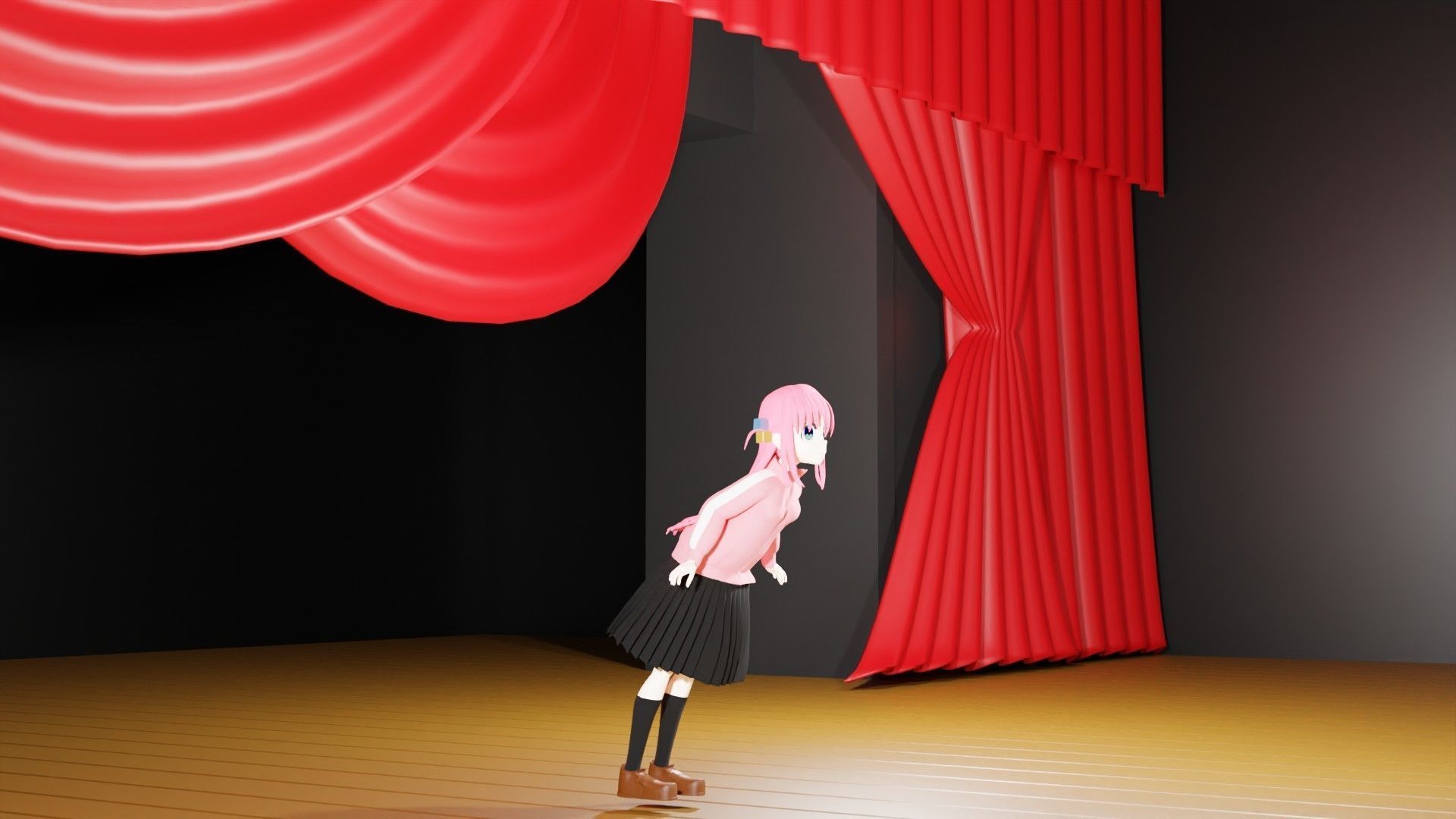 Bocchi the rock 3D model rigged | CGTrader