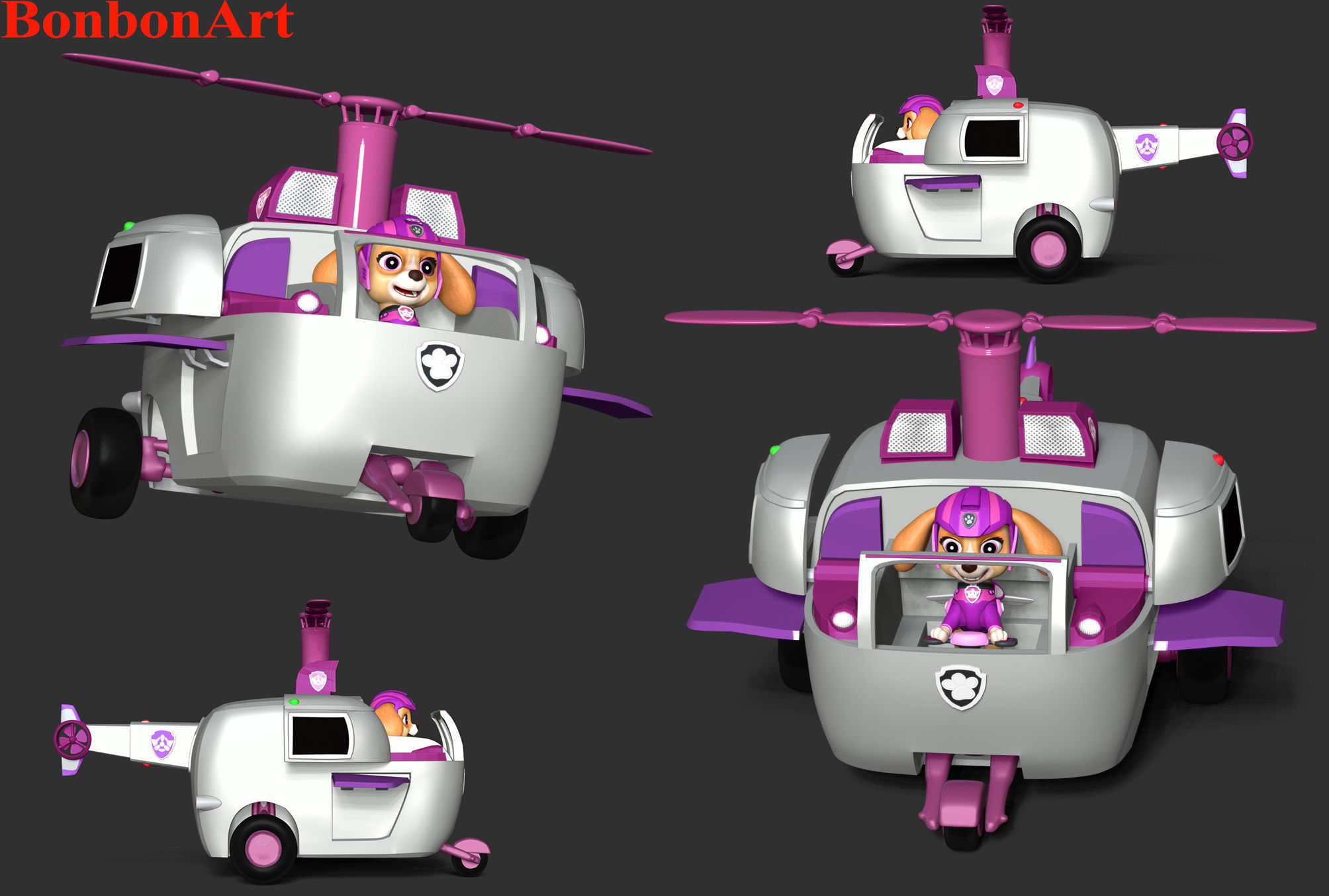 Skye Helicopter - Paw Patrol 3D model 3D printable | CGTrader