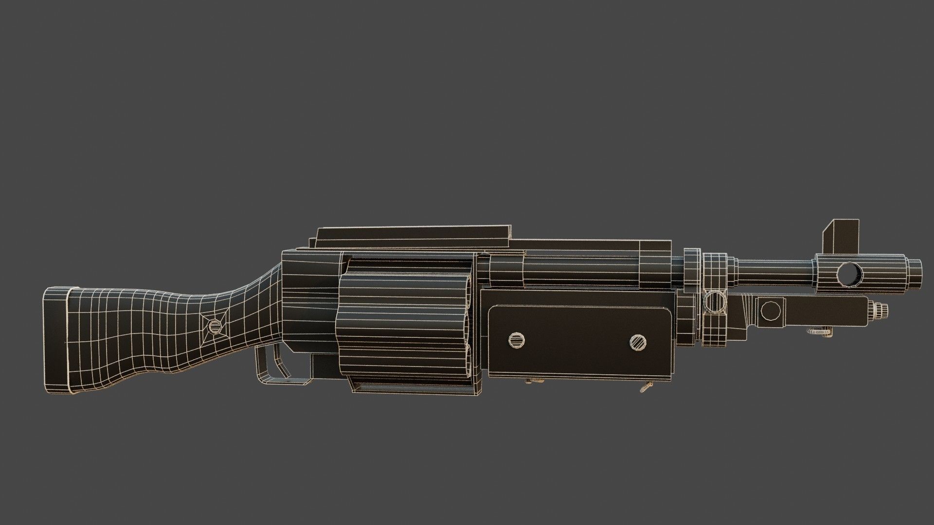 3D model revolver shotgun VR / AR / low-poly | CGTrader