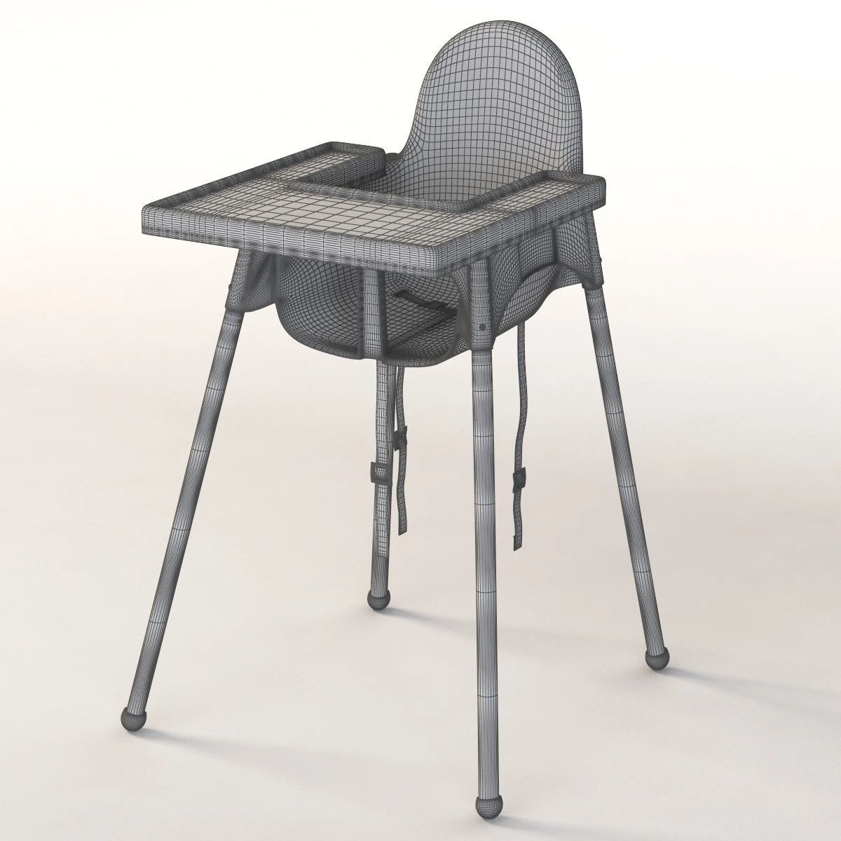 IKEA Antilop High Chair 3D model | CGTrader