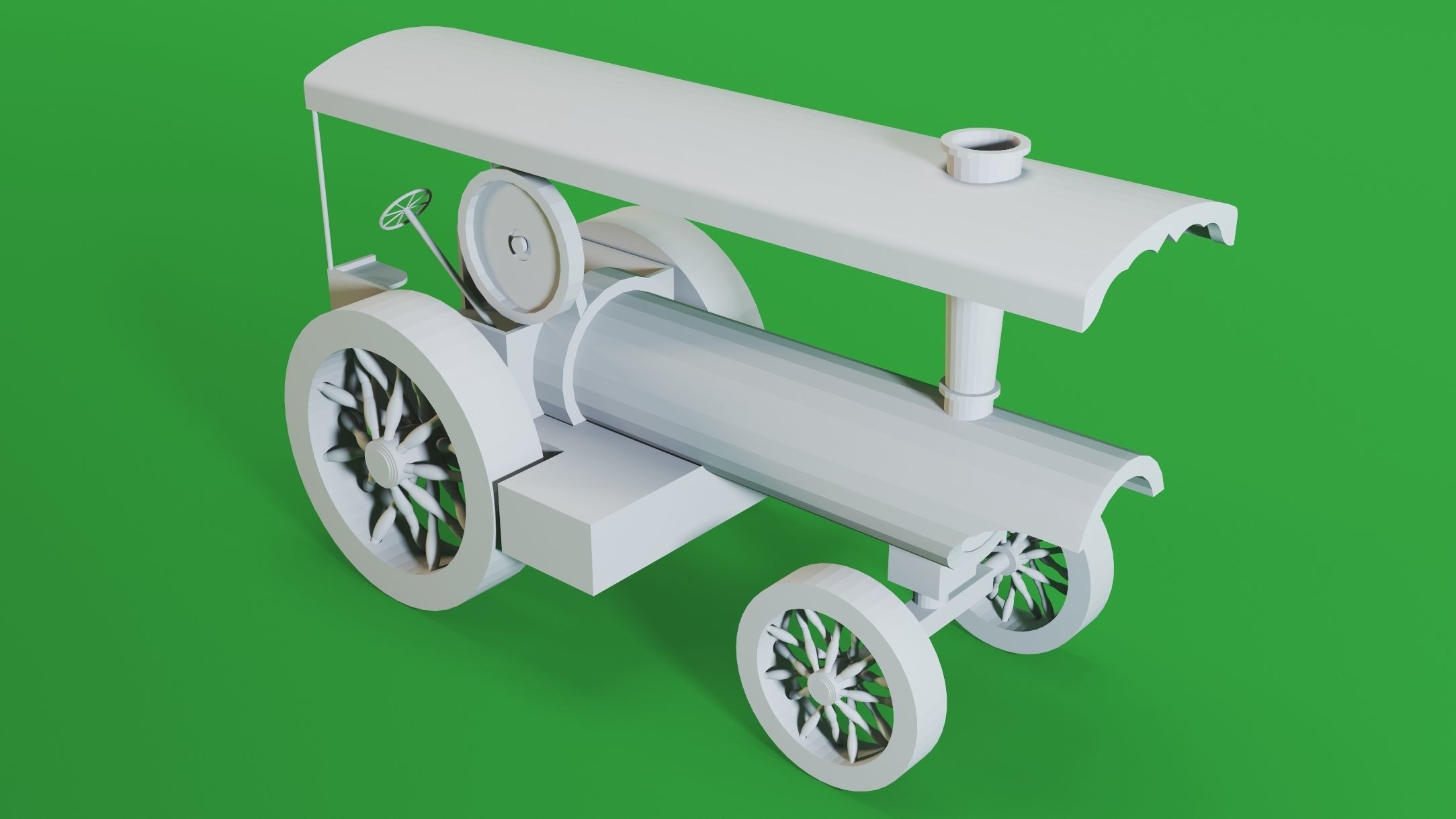 3D model 5- Steam Tractors- High detail 3d models VR / AR / low-poly ...