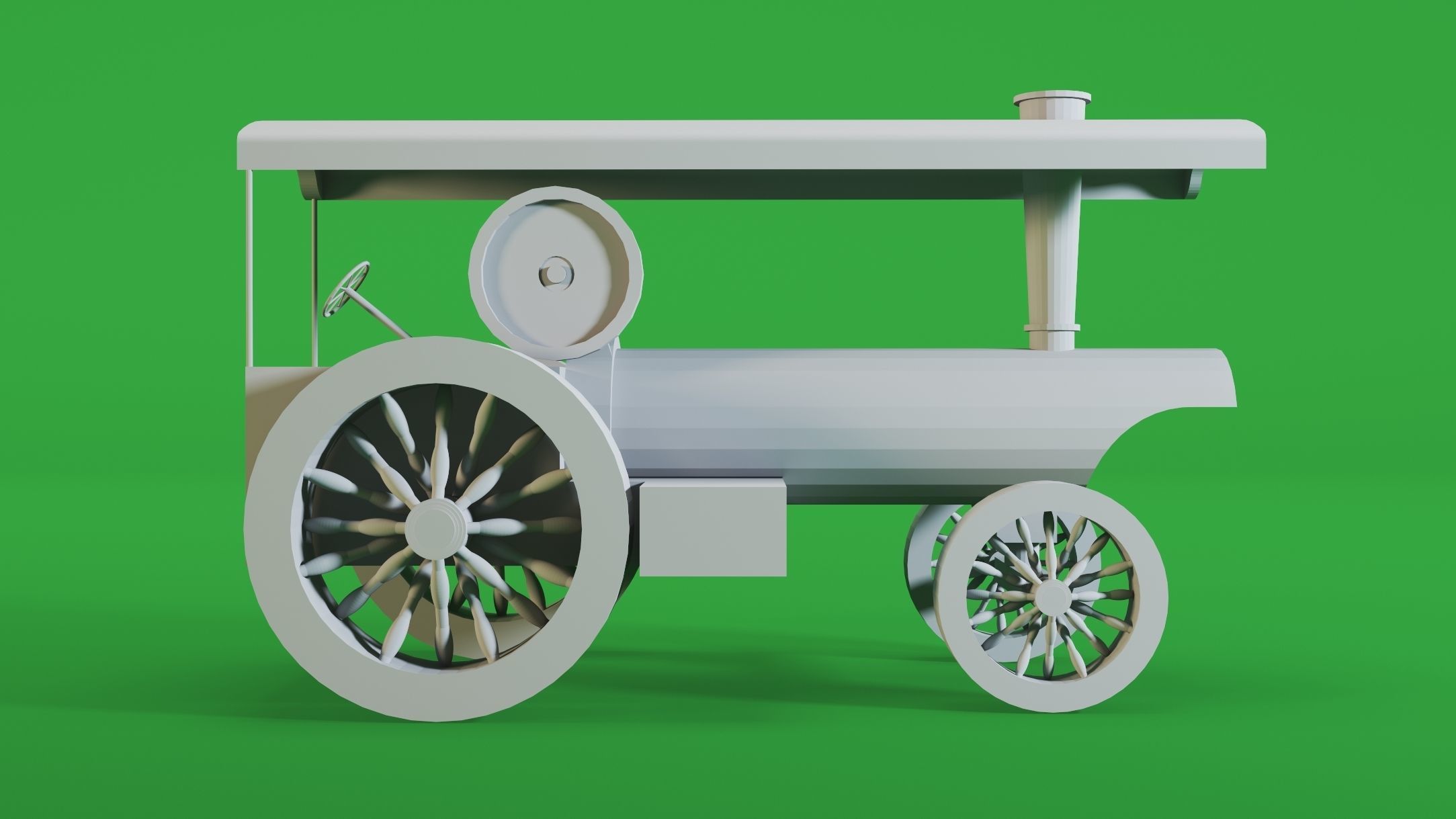3D model 5- Steam Tractors- High detail 3d models VR / AR / low-poly ...