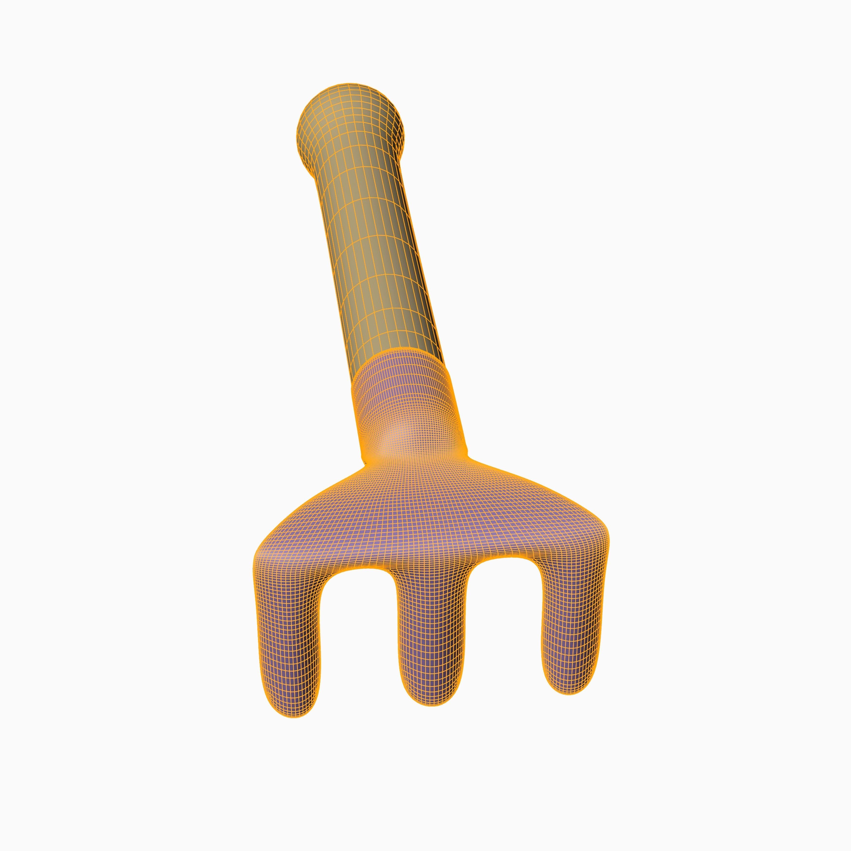 3D model Hand Rake Black VR / AR / low-poly | CGTrader