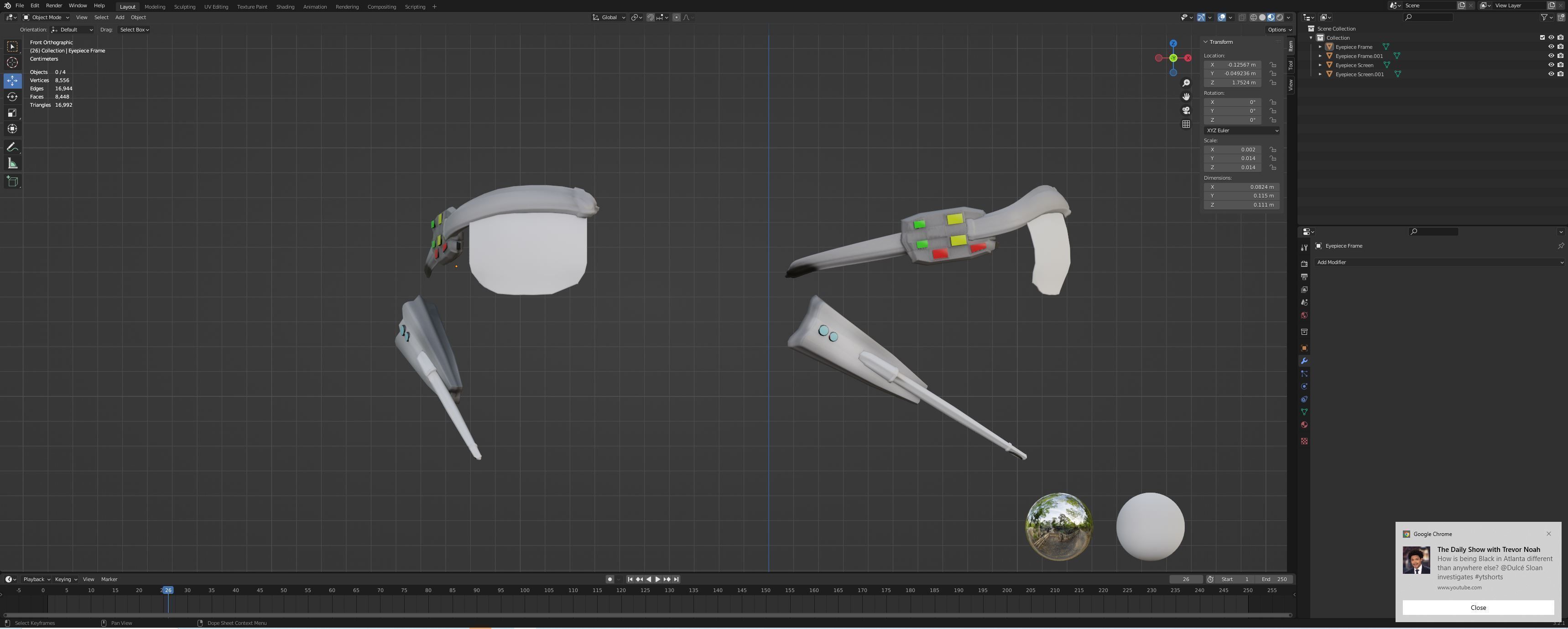 3D model Cyberpunk Ear and Eyepiece VR / AR / low-poly | CGTrader