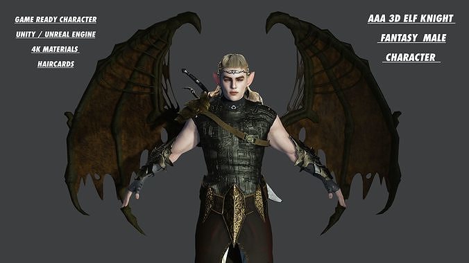 3D model AAA 3D FANTASY MALE CHARACTER - THE WARRIOR ELF or KNIGHT ELF ...
