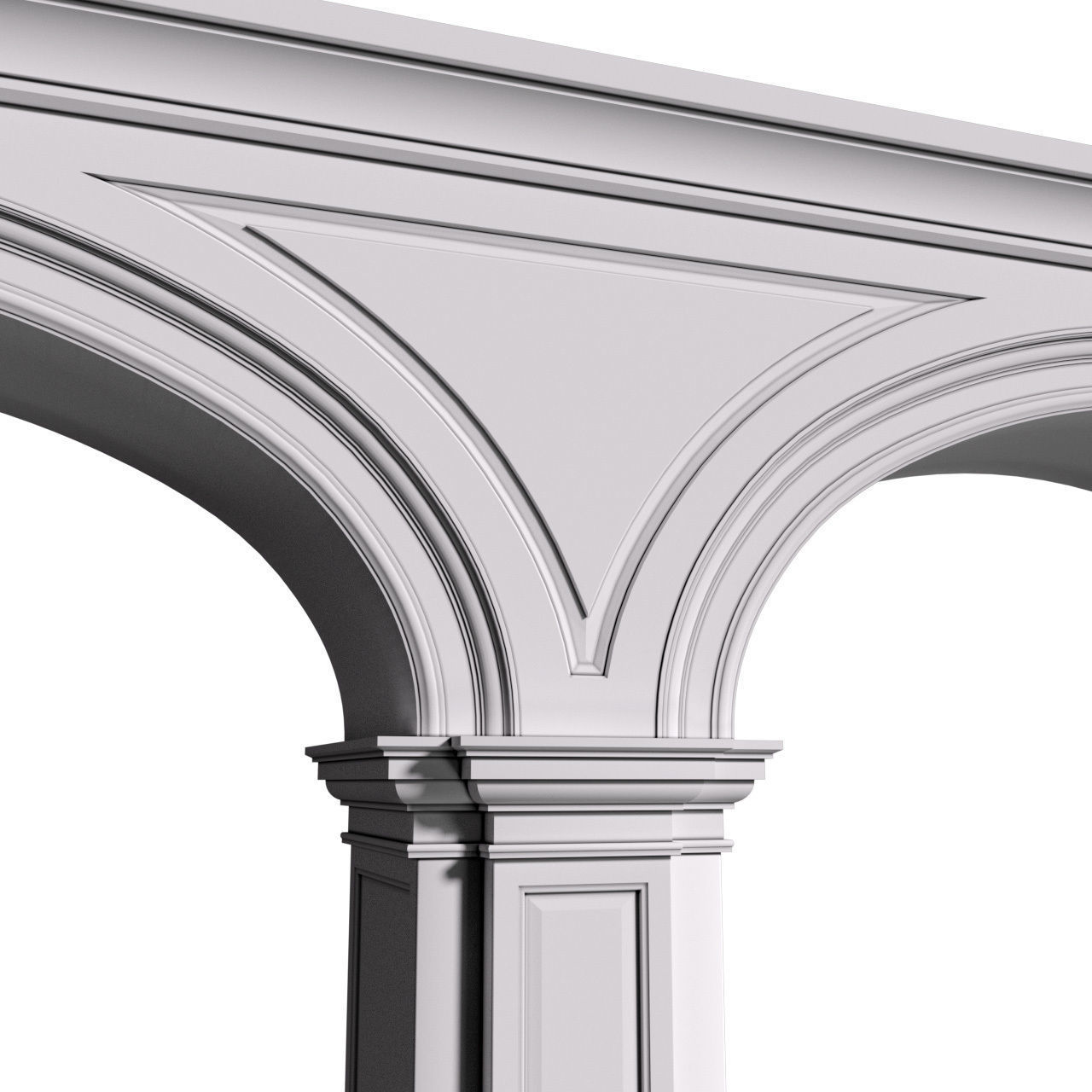 Arch in classical style Arched Opening Doorway Portal Arcade 3D model ...