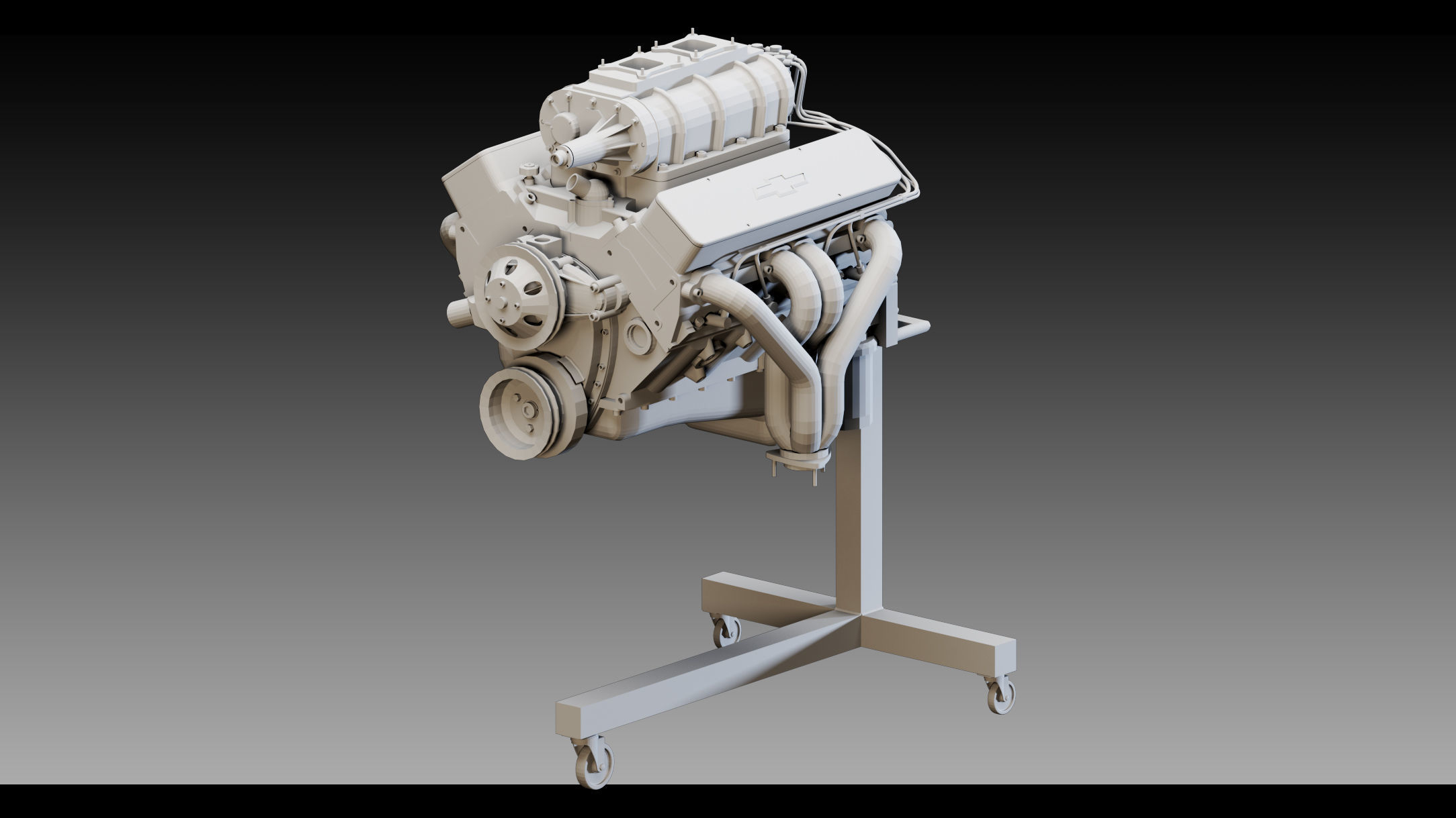 3D model 3 in one-14 Industrial Engines- High detail 3d models VR / AR ...